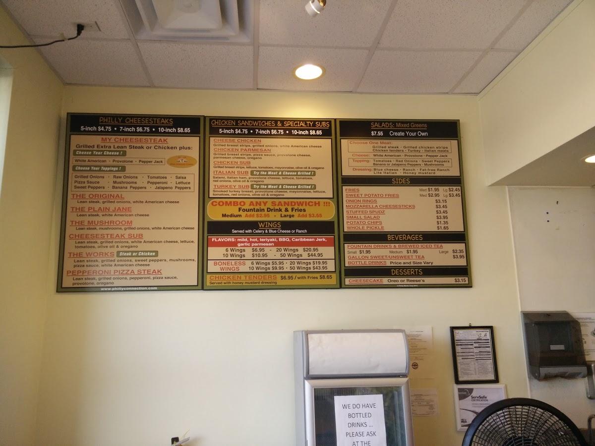 Menu at Philly Connection (Towne Lake) restaurant, Woodstock, Towne ...