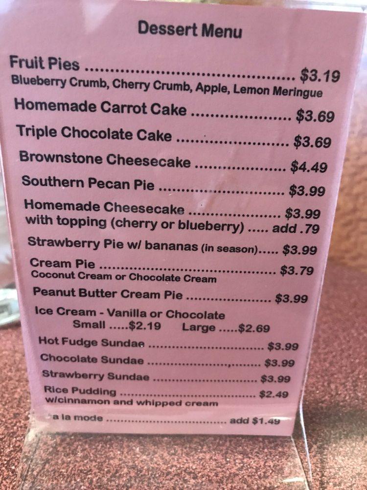 Menu at Brownstone Cafe, Middletown