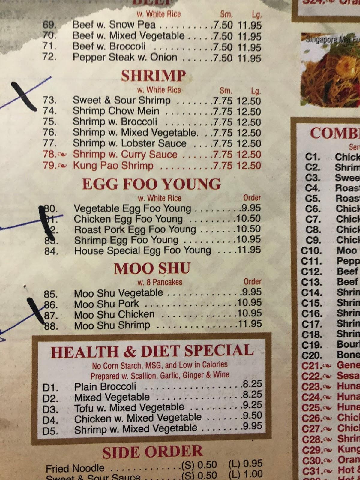 Menu at Chen's Chinese Restaurant at Polo, Columbia, Two Notch Rd #4L