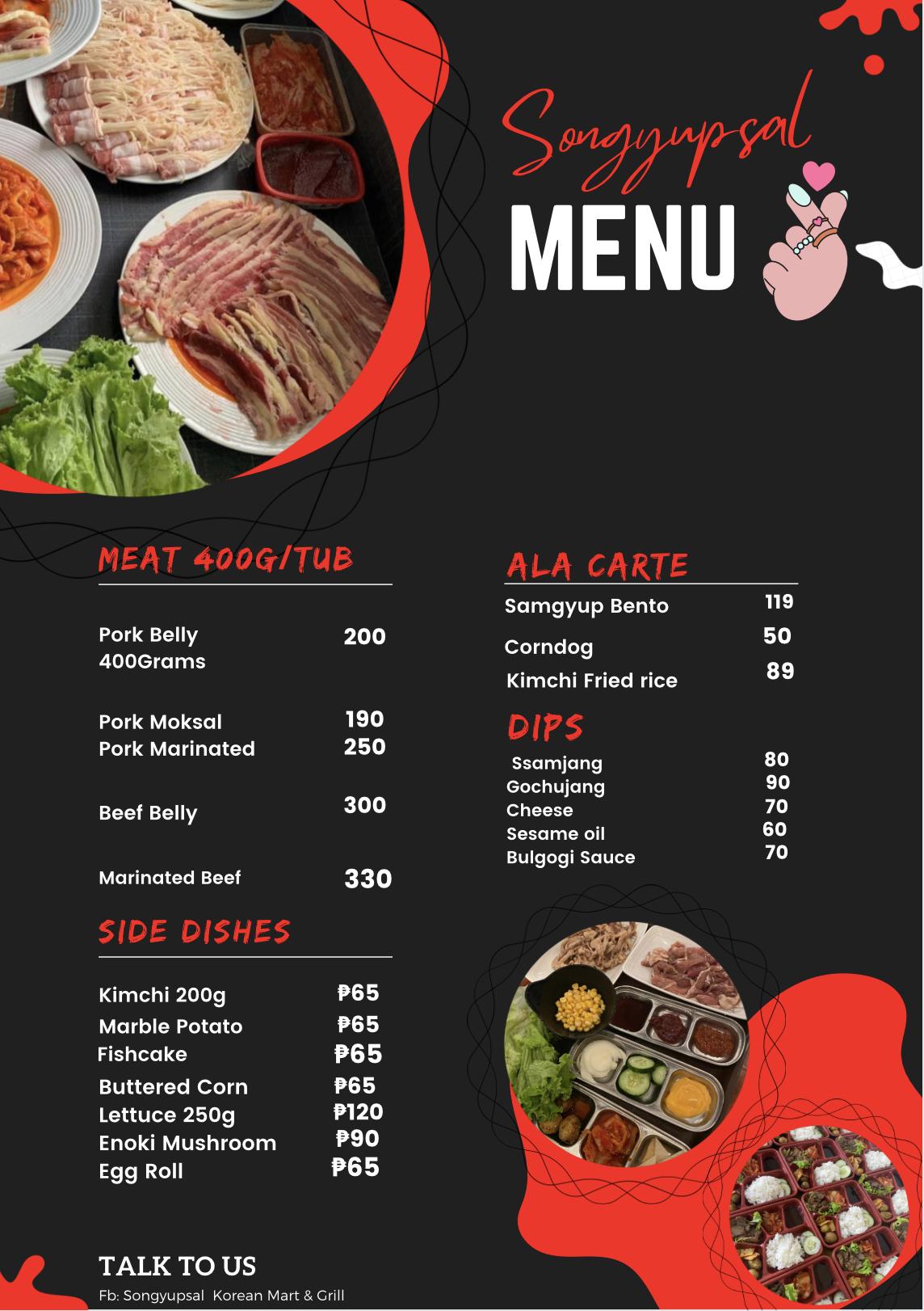 Menu at Gummeats Unli Grill House restaurant, Santa Cruz