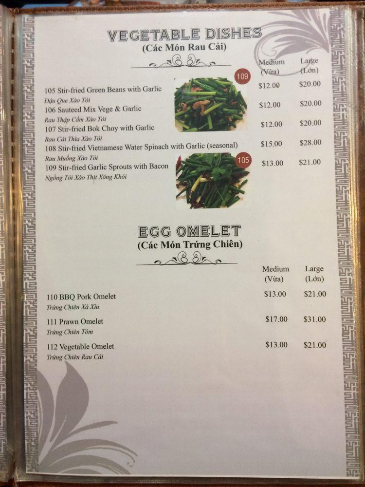 Menu at Hello Vietnam Restaurant, Christchurch