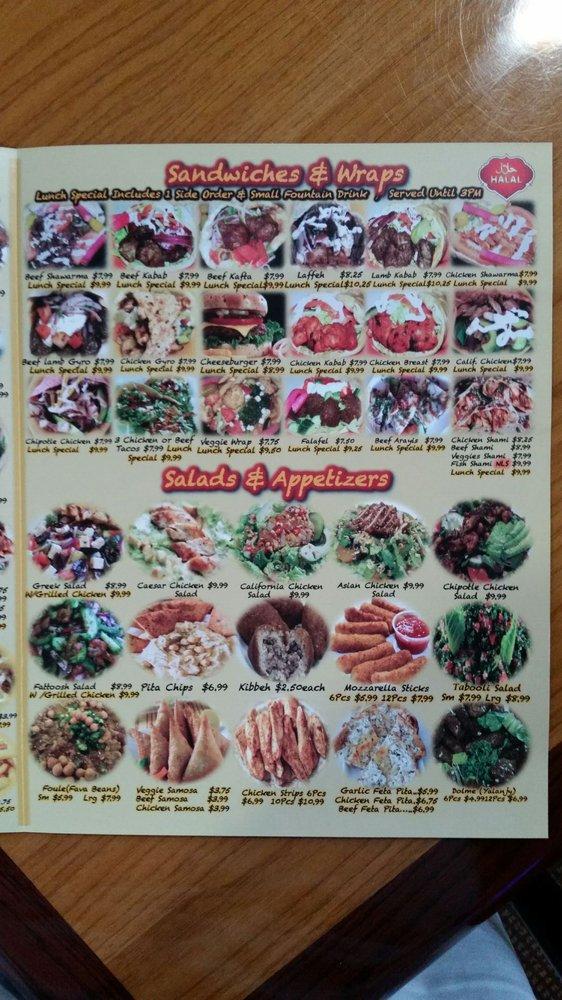 Menu at La Zeez Pita Grill & Bakery, Torrance