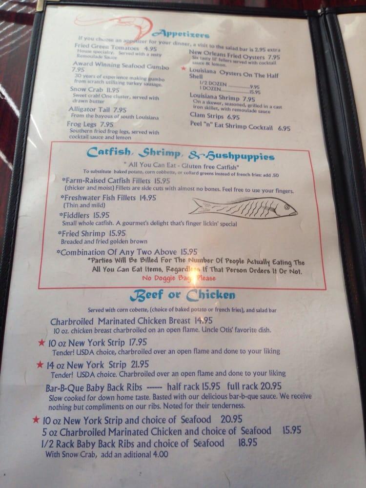 Menu at The Hush Puppy LV restaurant, Las Vegas, W Charleston Blvd