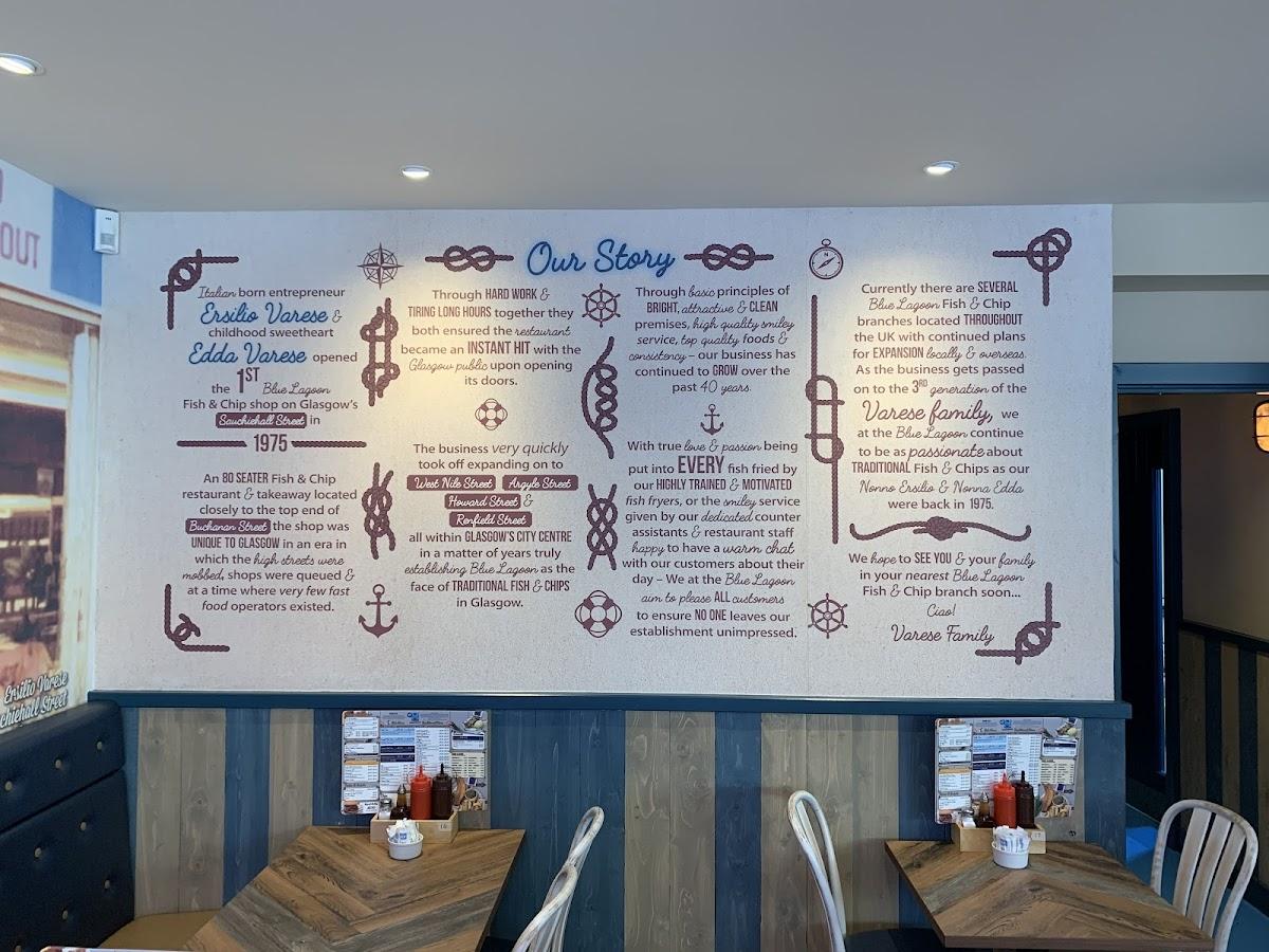 Menu at Blue Lagoon Fish & Chips (Perth) restaurant, Perth