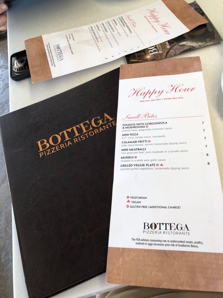 Menu at Bottega Pizzeria Ristorante, Glendale