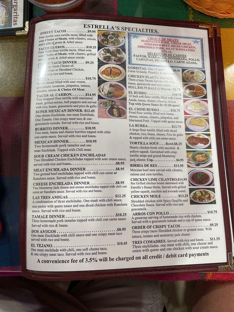 Menu at Taqueria La Estrella pub & bar, Mineral Wells, 200 NE 27th Ave