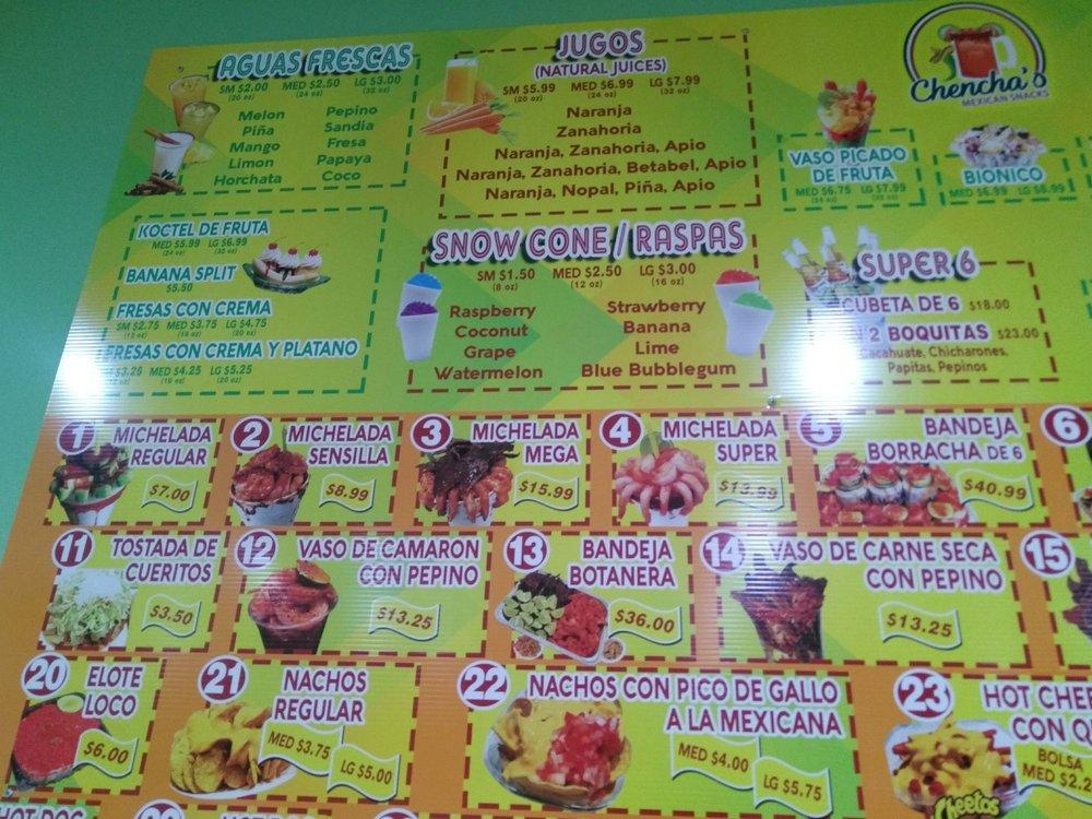 Menu at Chencha’s Taqueria & Pupuseria pub & bar, Houston