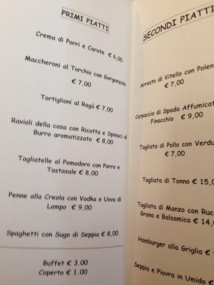 Menu da Osteria Moderna ristorante, Santorso, Via Garziere 57 Zona ...