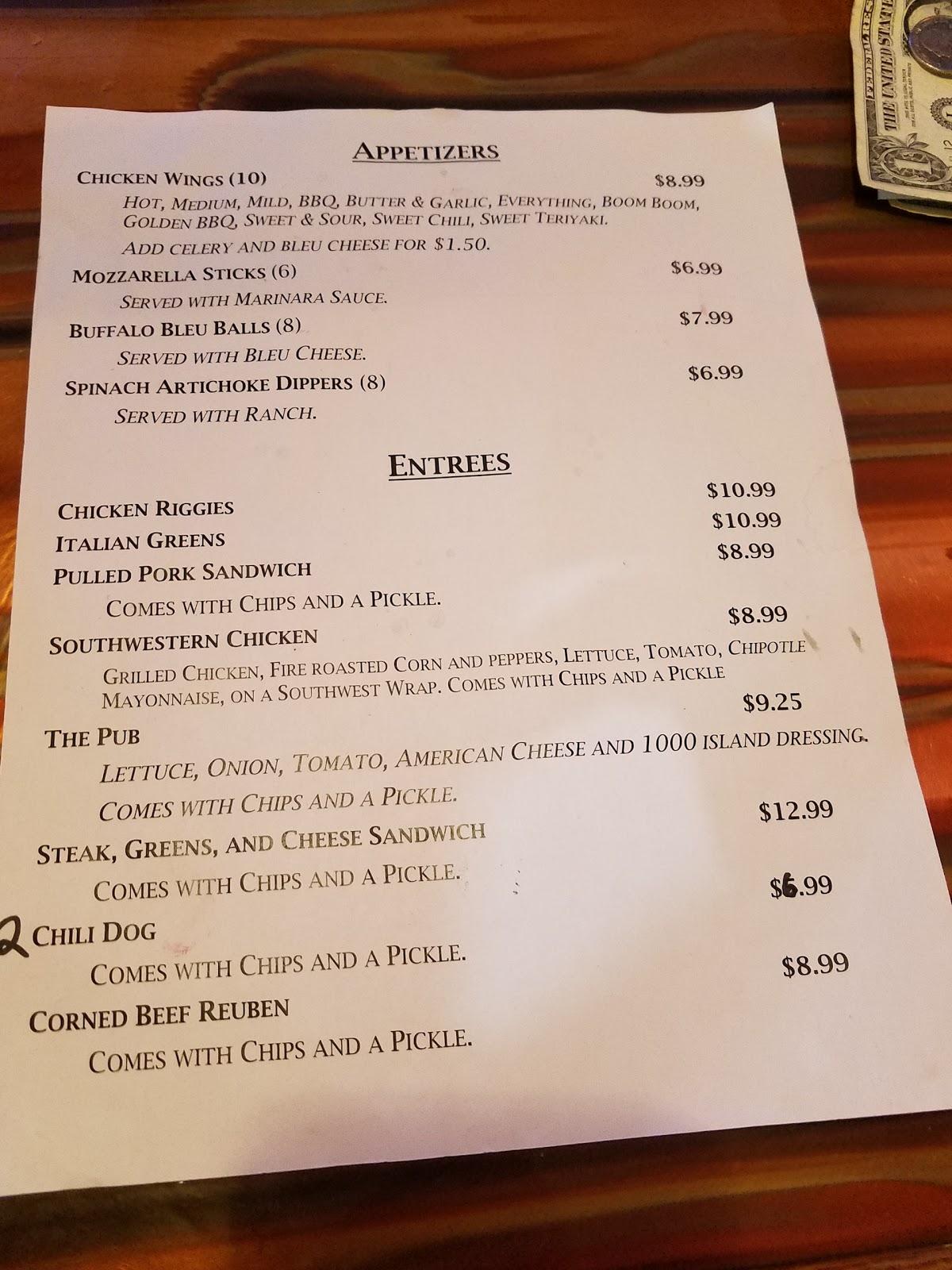 Menu at The Sanctuary pub & bar, Utica