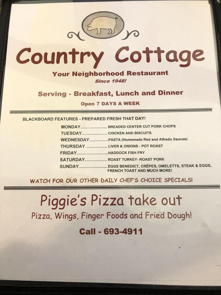 Menu at Country Cottage pizzeria, North Tonawanda