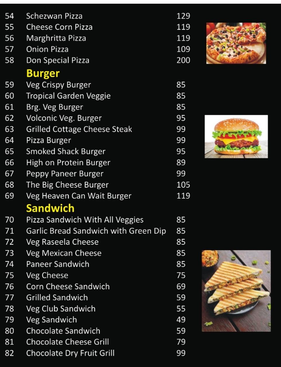 Menu at DON CAFE&RESTAURANT, Kareli