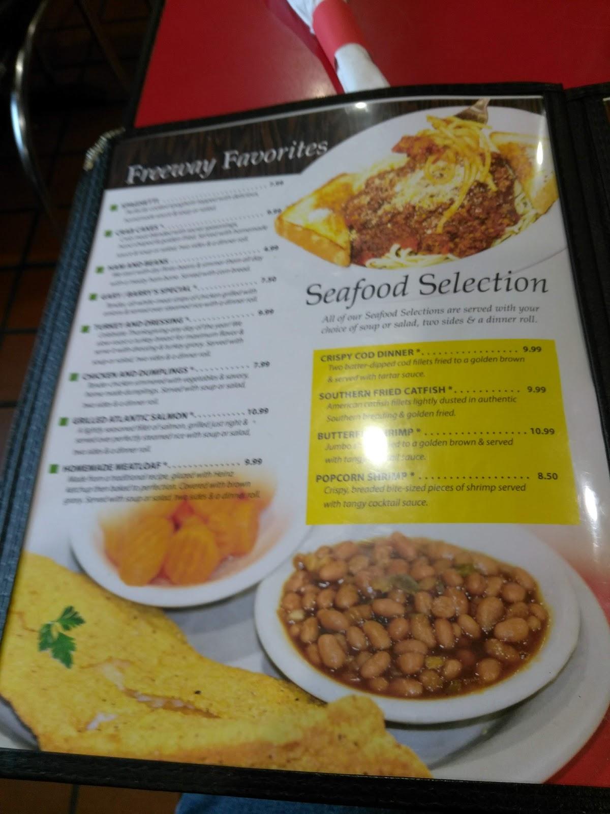 Menu at Freeway Cafe #1, Tulsa, 465 S Sheridan Rd