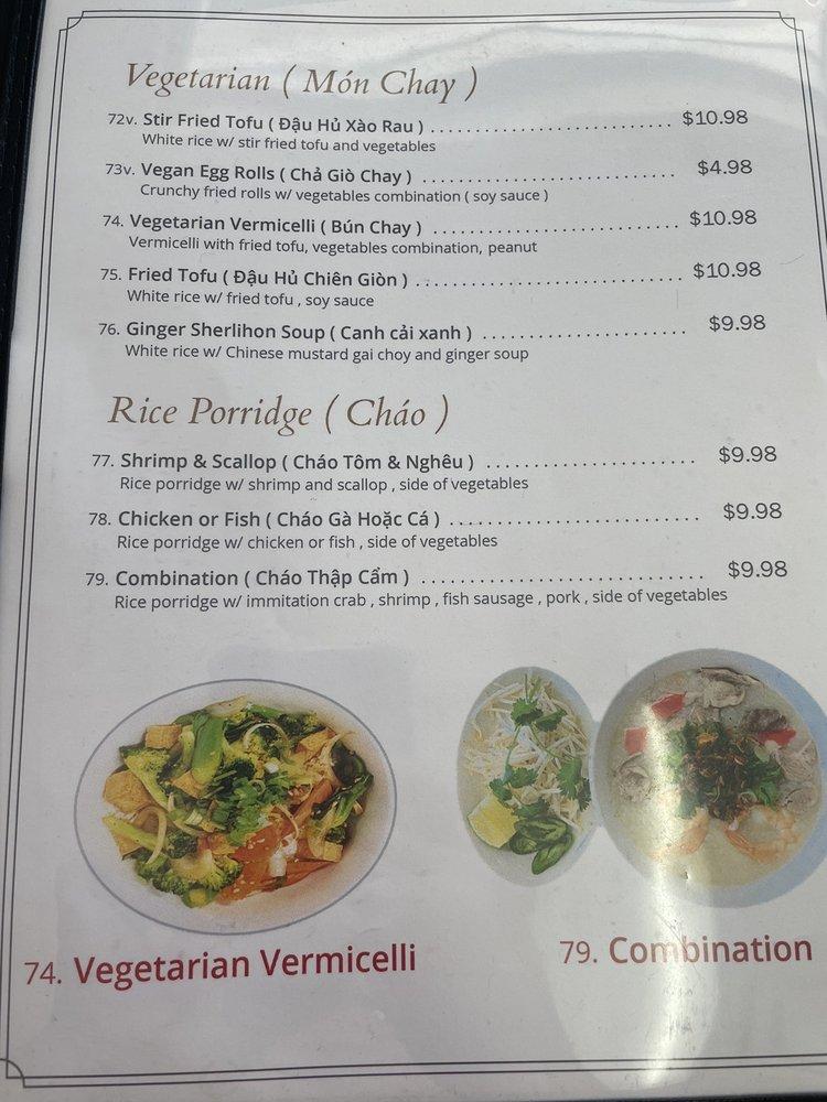 Menu at Pho King Eggroll II LLC restaurant, Goodyear