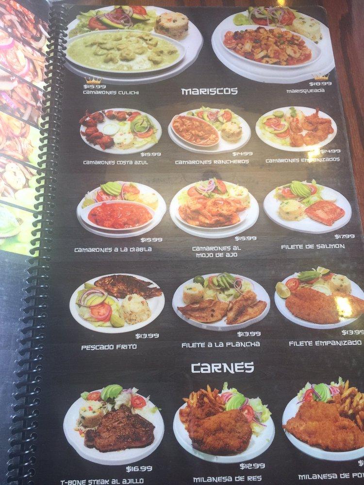 Menu at Culichi Town restaurant, Modesto