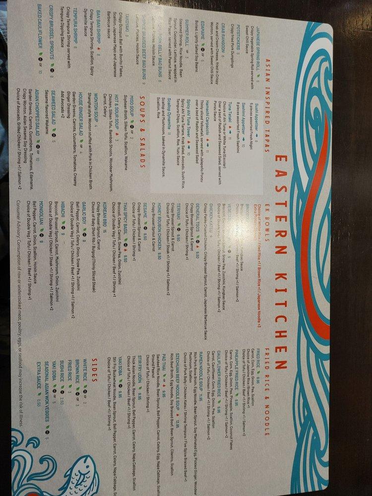 Menu at Eastern Kitchen & Sushi restaurant, Saint Petersburg