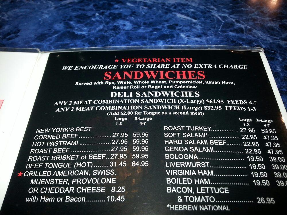 Menu at Harold's New York Deli restaurant, Edison, King Georges Post Rd