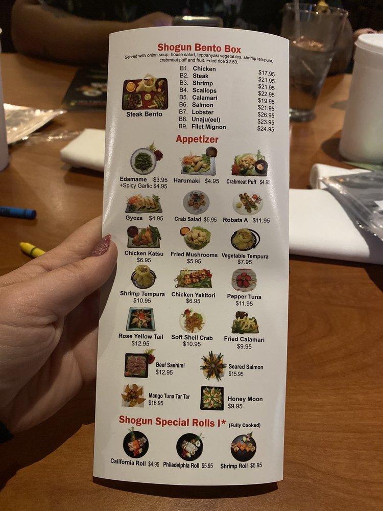 Menu at Shogun restaurant, Houston, 114 Vintage Park Blvd A