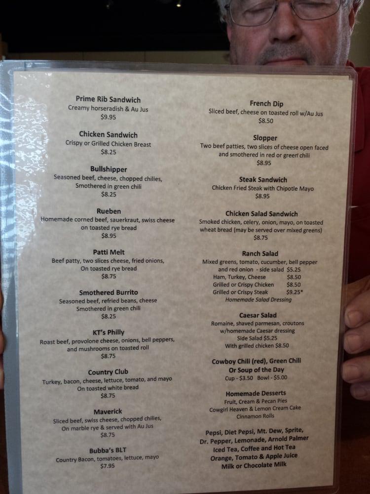 Menu at Strayhorn Grill steakhouse, Fruita, 456 Kokopelli Dr