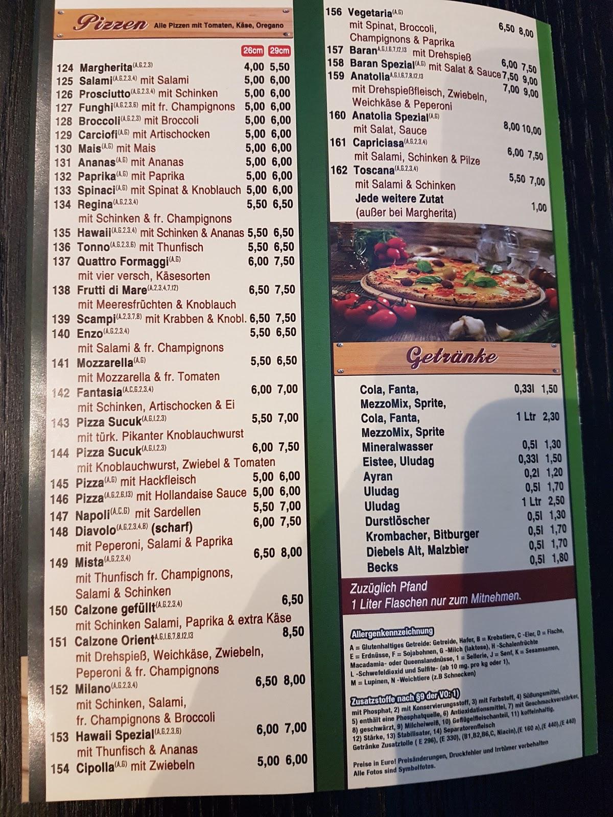 Speisekarte von Baran Restaurant 1, Korschenbroich
