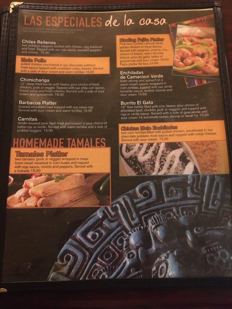 Menu at El Gato Cantina restaurant, Burlington