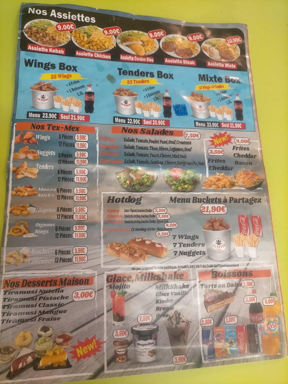 Menu au Restaurant Burger One, Lons-le-Saunier