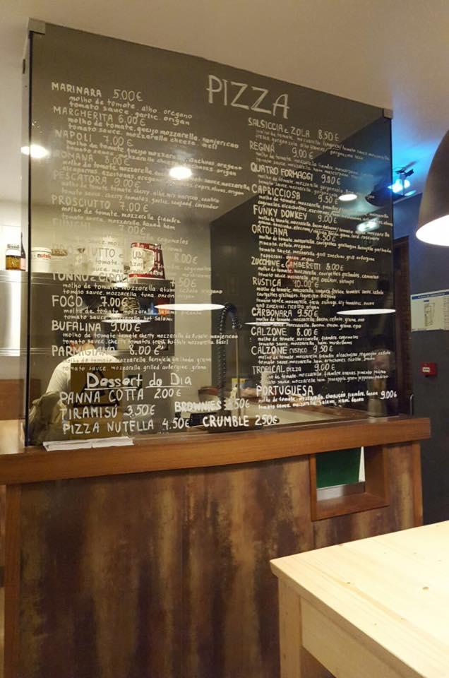 Menu at Funky Donkey Pizza restaurant, Ferrel