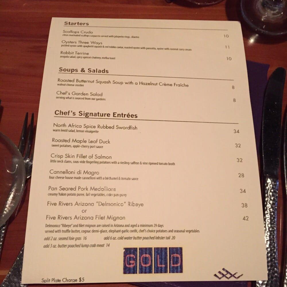 Menu at Gold restaurant, Tucson, 245 E Ina Rd