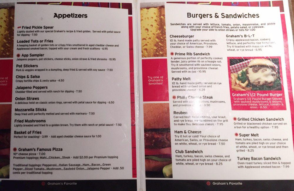 Menu at Graham's Beach Grill BBQ, Cocoa Beach