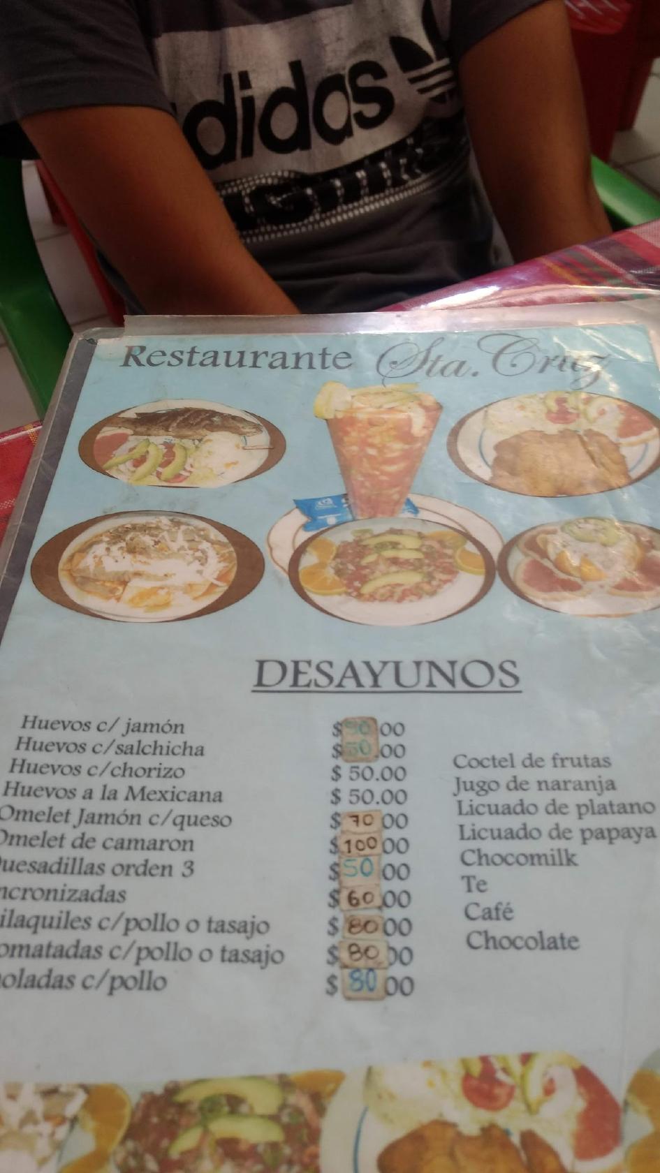 Carta del restaurante Mercado Benito Juárez, Crucecita