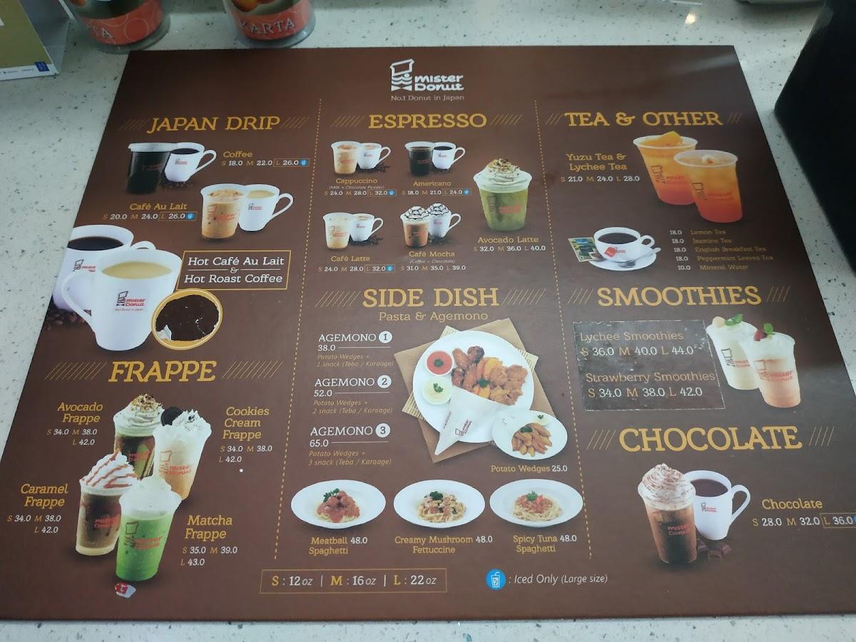 Menu at Mister Donut, North Jakarta, PIK Avenue Mall