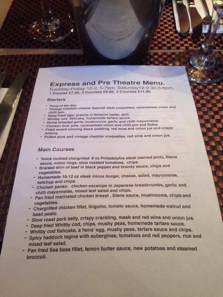 Menu at Oven Restaurant, Darlington