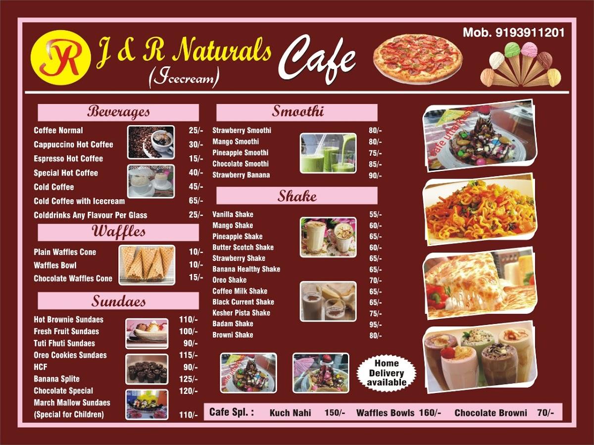 Menu at THE-YARA (Y&R) Cafe (icecream parlour) First Cafe In Uttarkashi ...