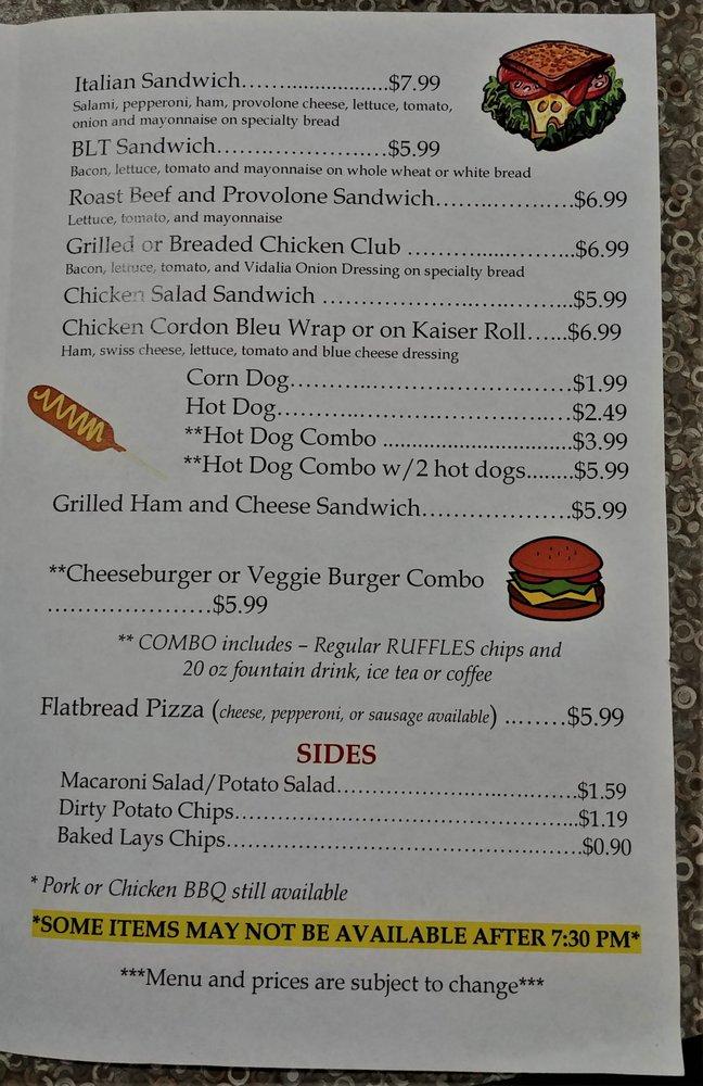 Menu at Beach Ford Filling Station cafe, Virginia Beach