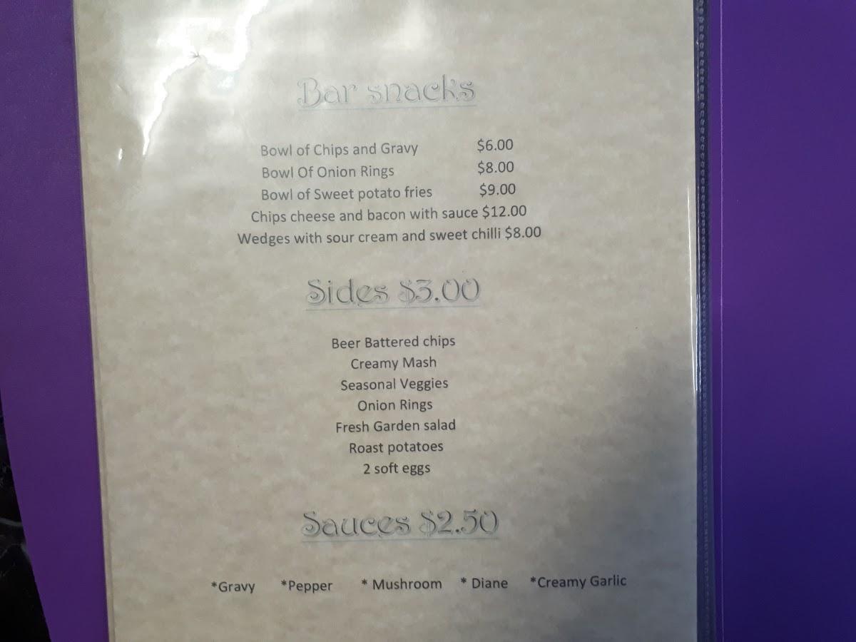 Menu at Hotel Dunedoo pub & bar, Dunedoo