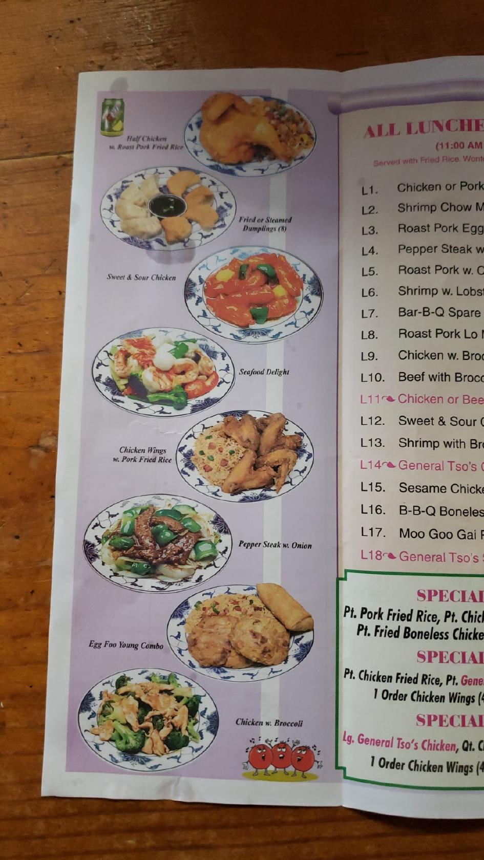 Menu at Kam's Kitchen restaurant, New York City, 111-56 Van Wyck Expy