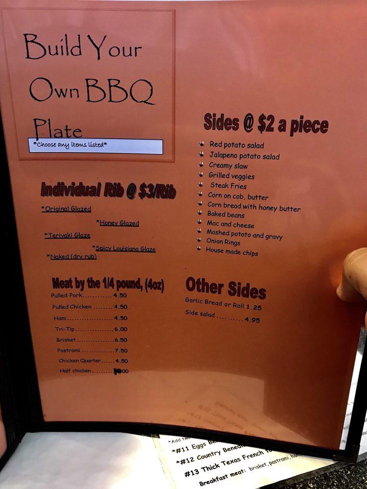 Menu at Rebel BBQ, Lake Havasu City