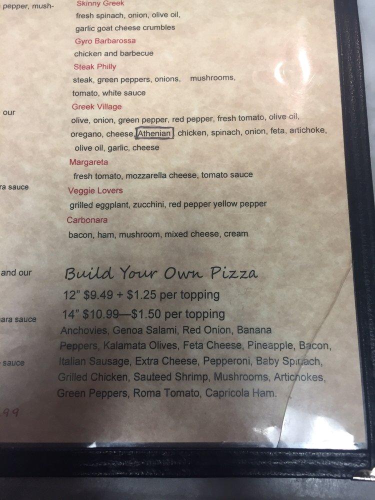 Menu at Pizza Barbarossa, Charleston, 100 RHL Blvd