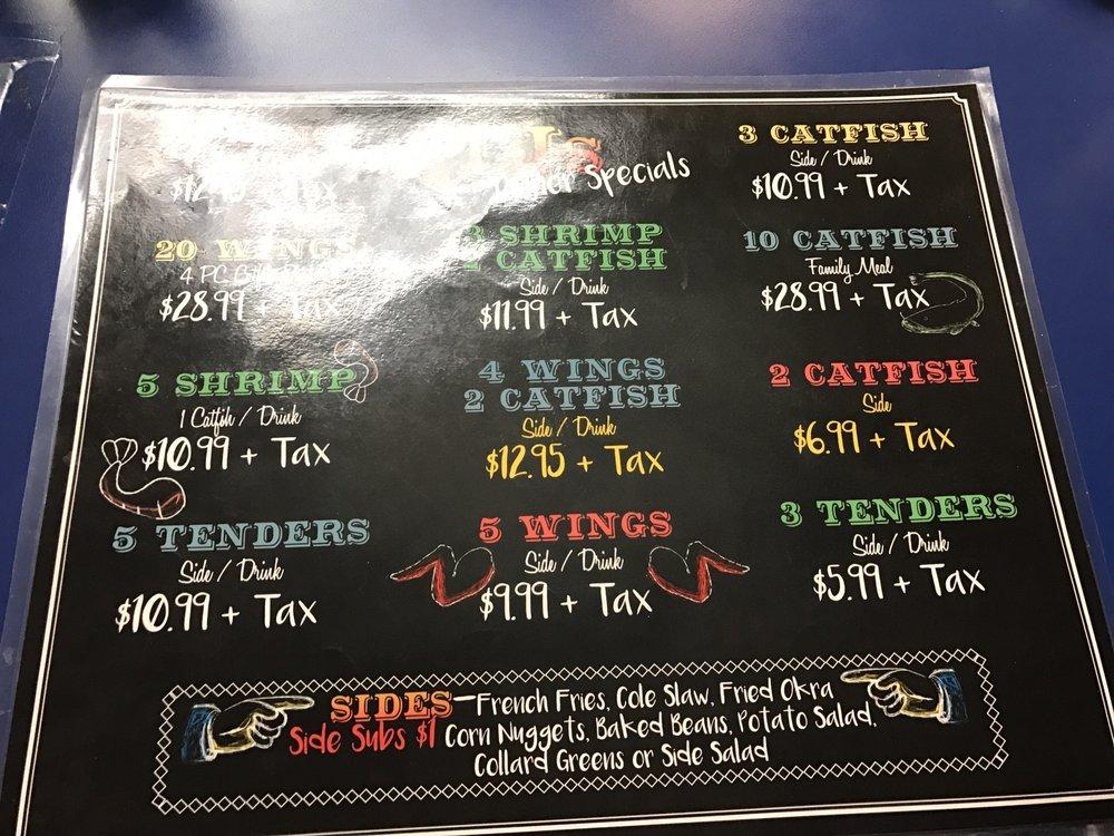 Menu at Tjs Catfish & Wings & BBQ, Arlington
