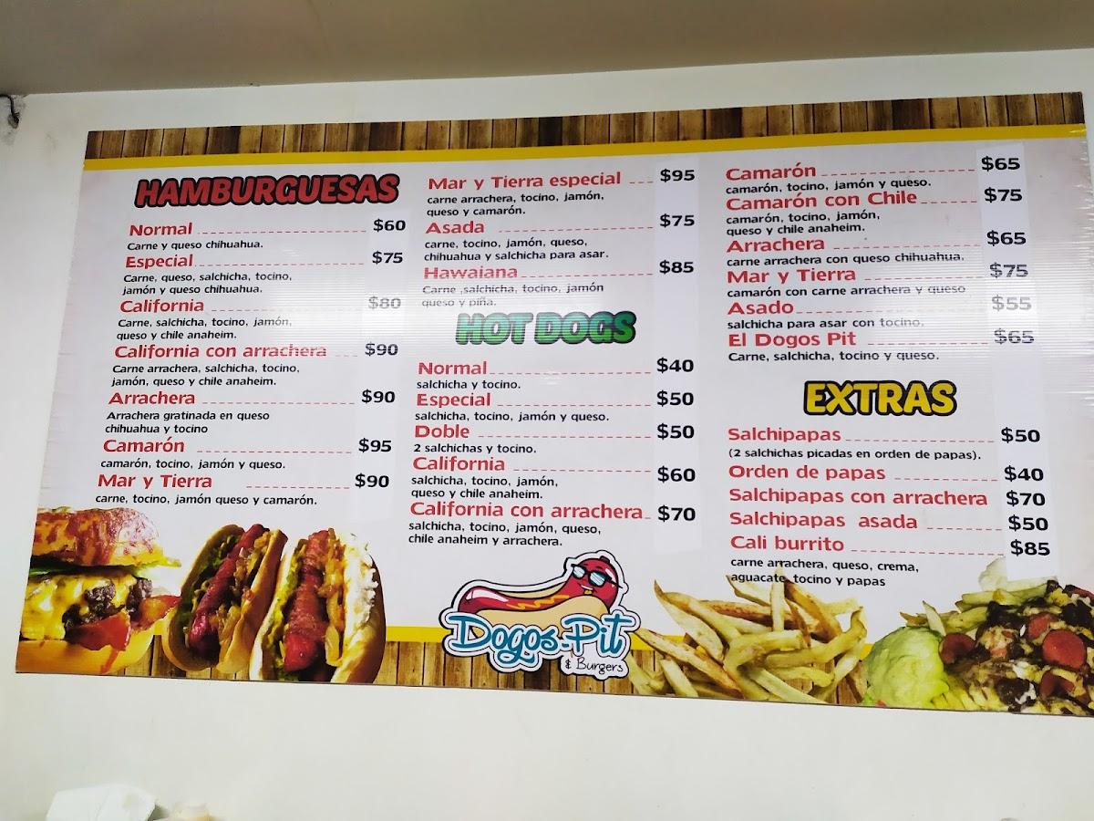 Menu at Dogos-pit & burgers restaurant, Culiacán, Calz. de las Torres 2188