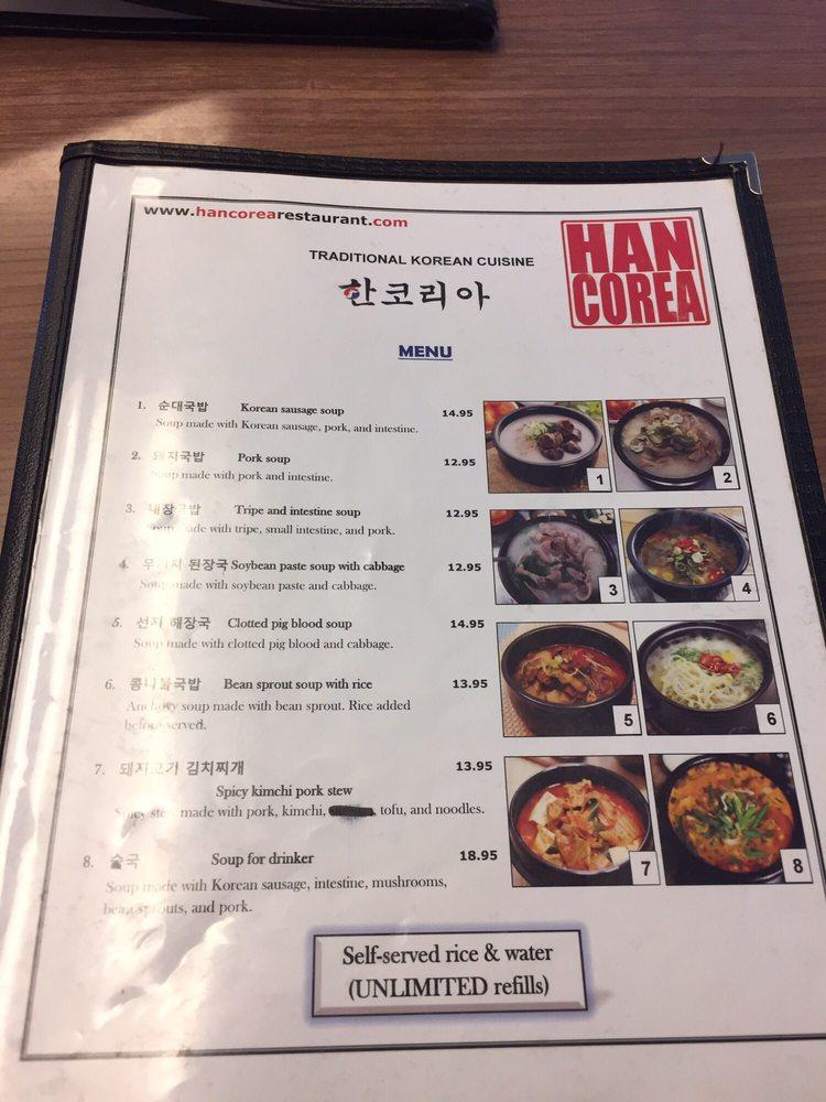 Menu at HAN COREA restaurant, Calgary, Farrell Rd SE