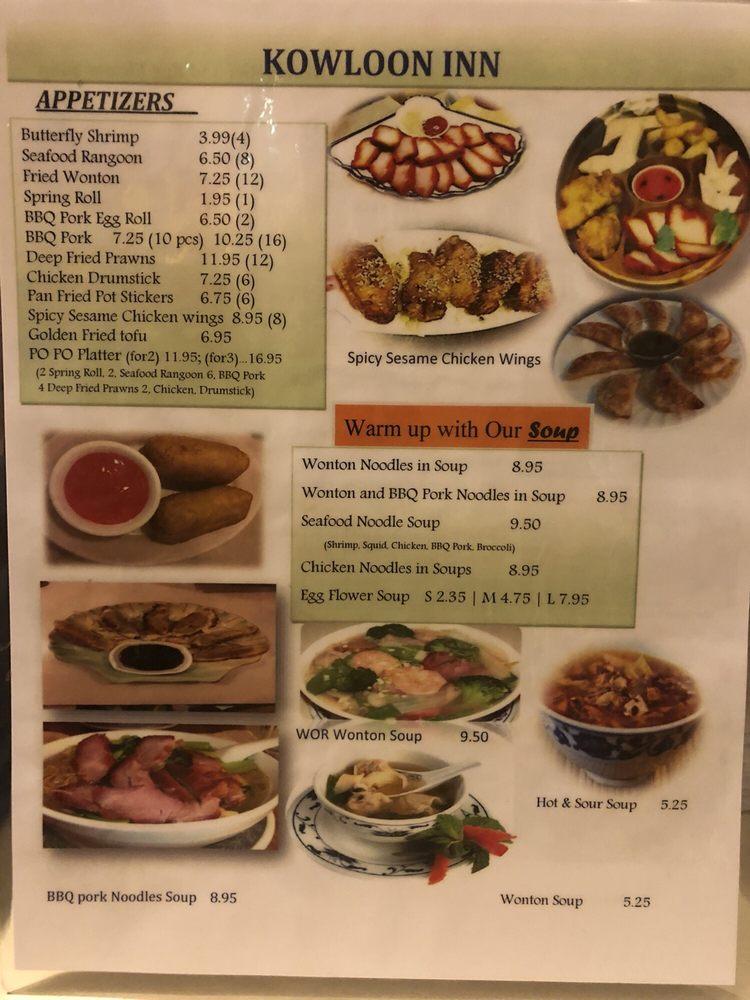Menu at Kowloon Inn restaurant, Ferndale