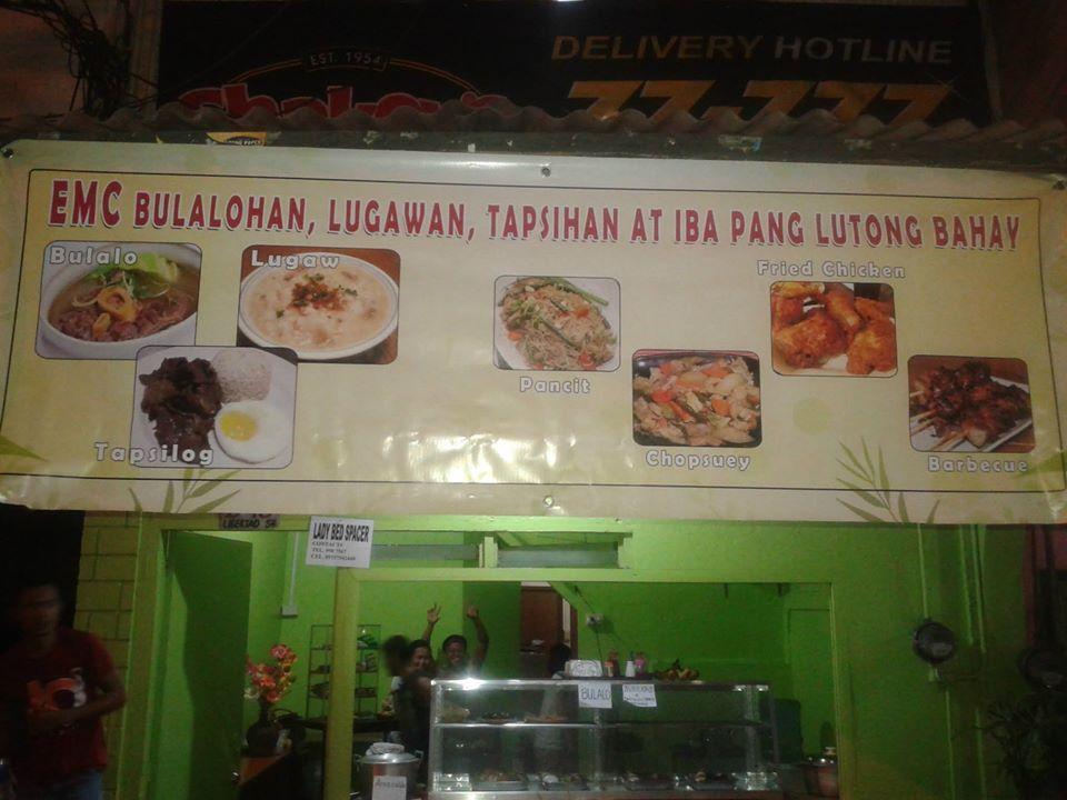 Menu at EMC Bulalohan, Tapsihan, Lugawan at iba pang Lutong Bahay ...
