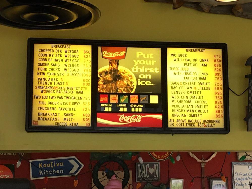Menu at Great Lakes Cafe, Gary