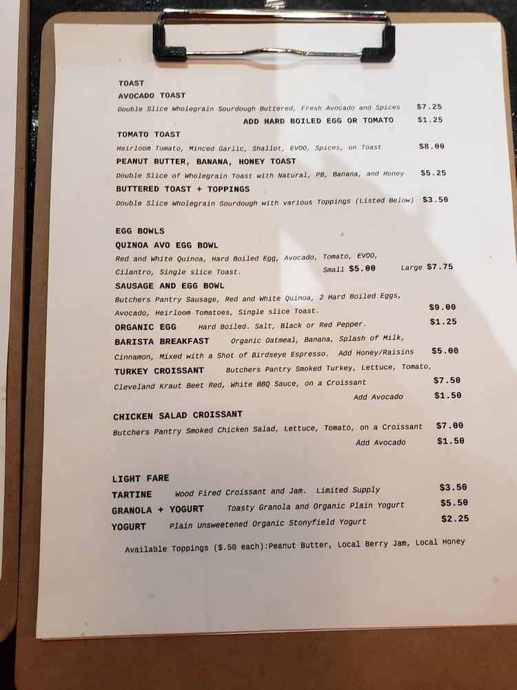 Menu At Heartwood Coffee Roasters Restaurant Chagrin Falls
