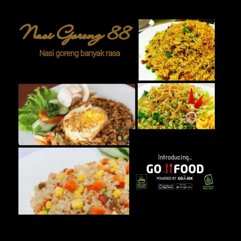 Menu at Nasi Goreng 88 Gofood restaurant, Bandung