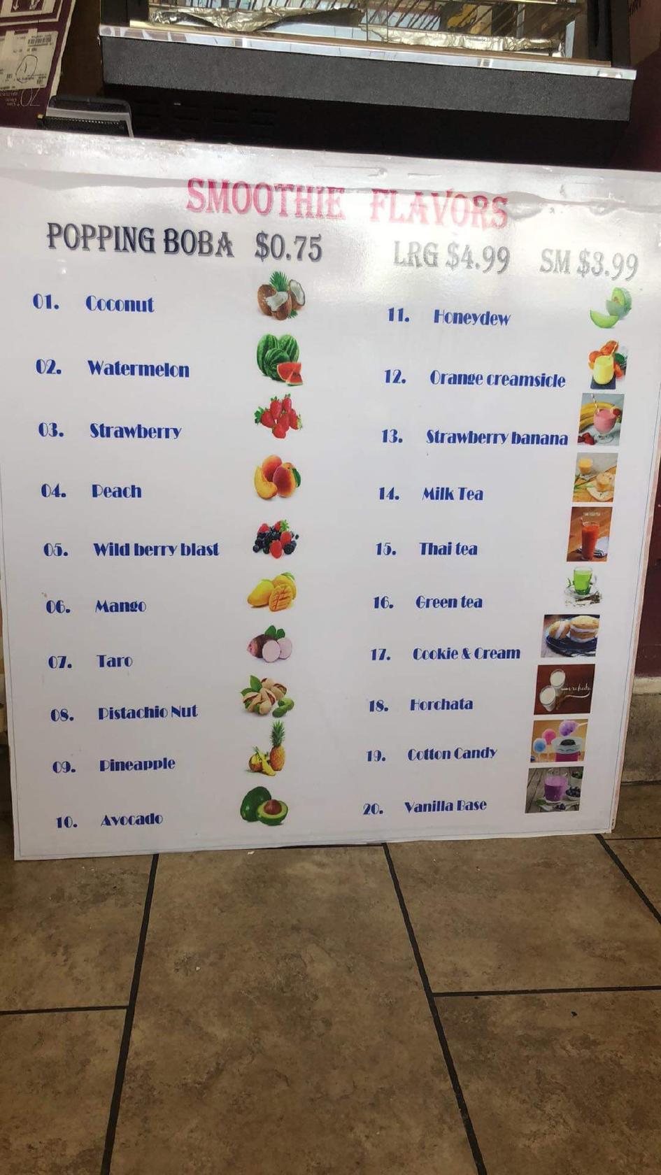 Menu at Sandy's Donuts & Icecream, Modesto, Coffee Rd C