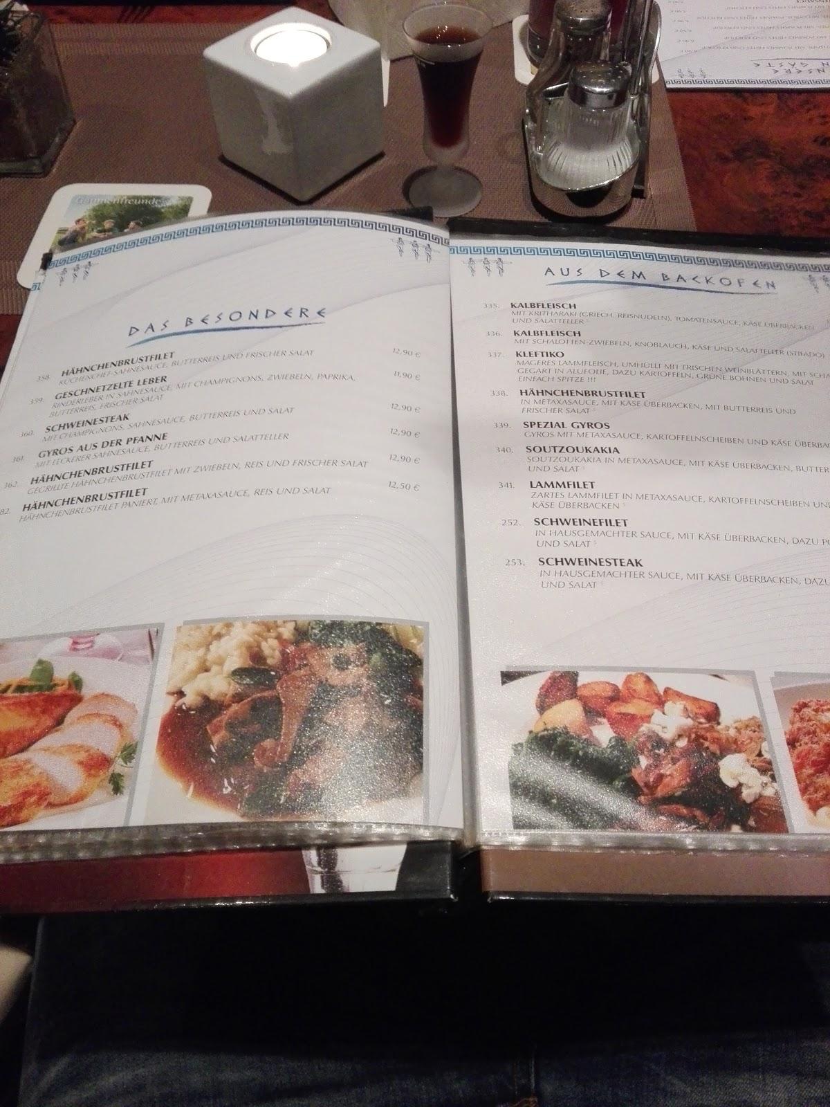 Speisekarte von Restaurant Sirtaki, Crimmitschau