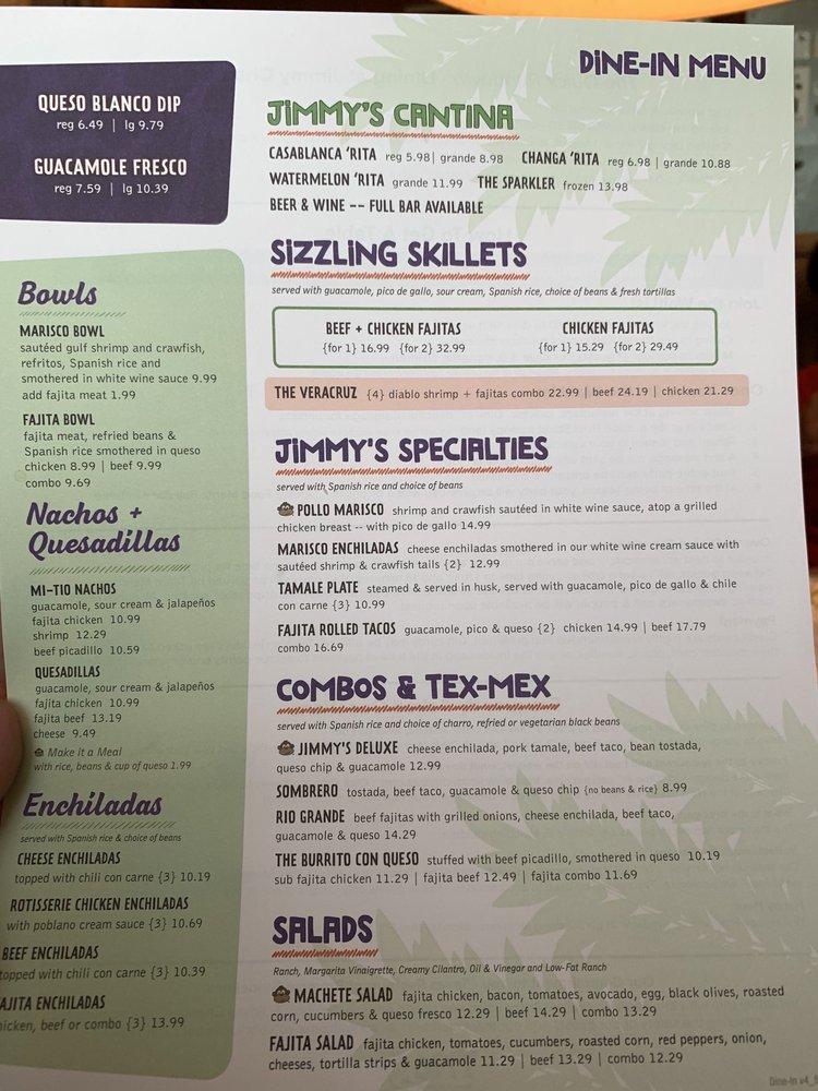 Menu at Jimmy Changas {League City} restaurant, League City, S Gulf Fwy S