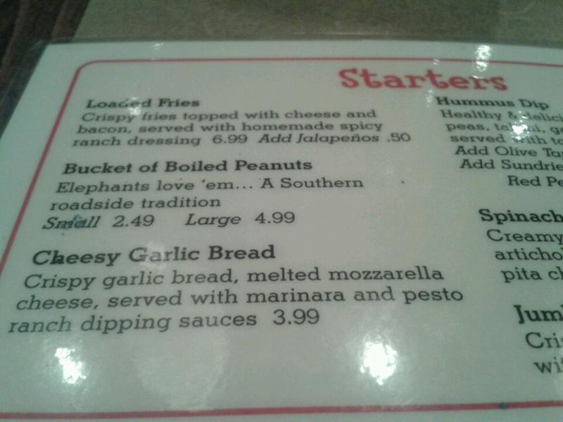Menu at Red Elephant Pizza & Grill pizzeria, Dothan