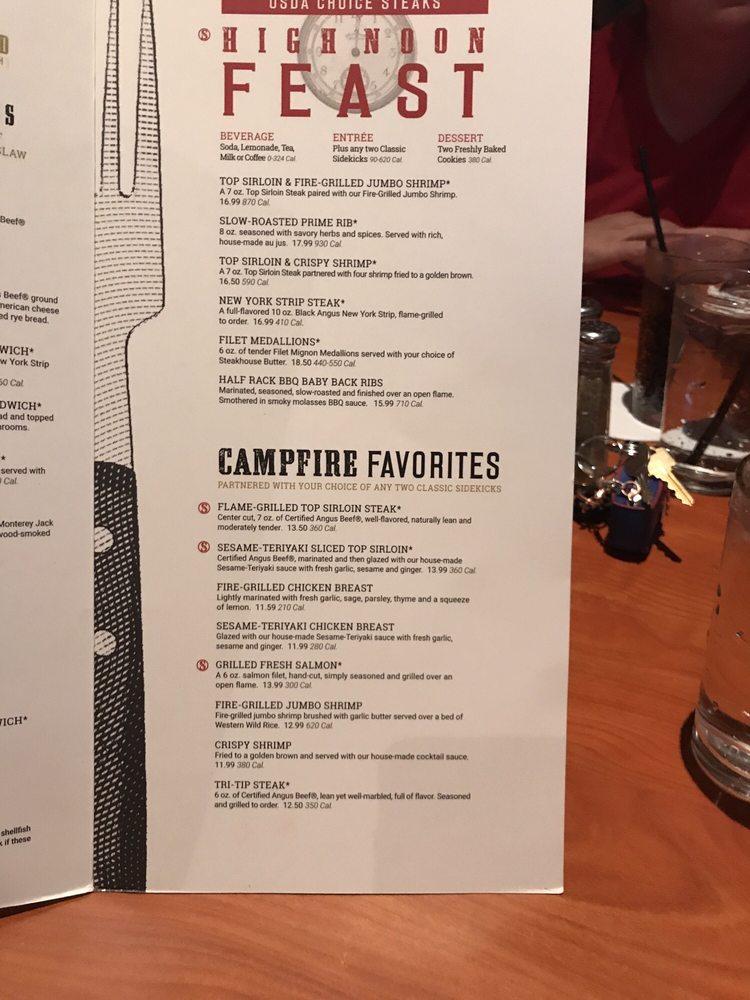 Menu at Black Angus Steakhouse, Spokane Valley